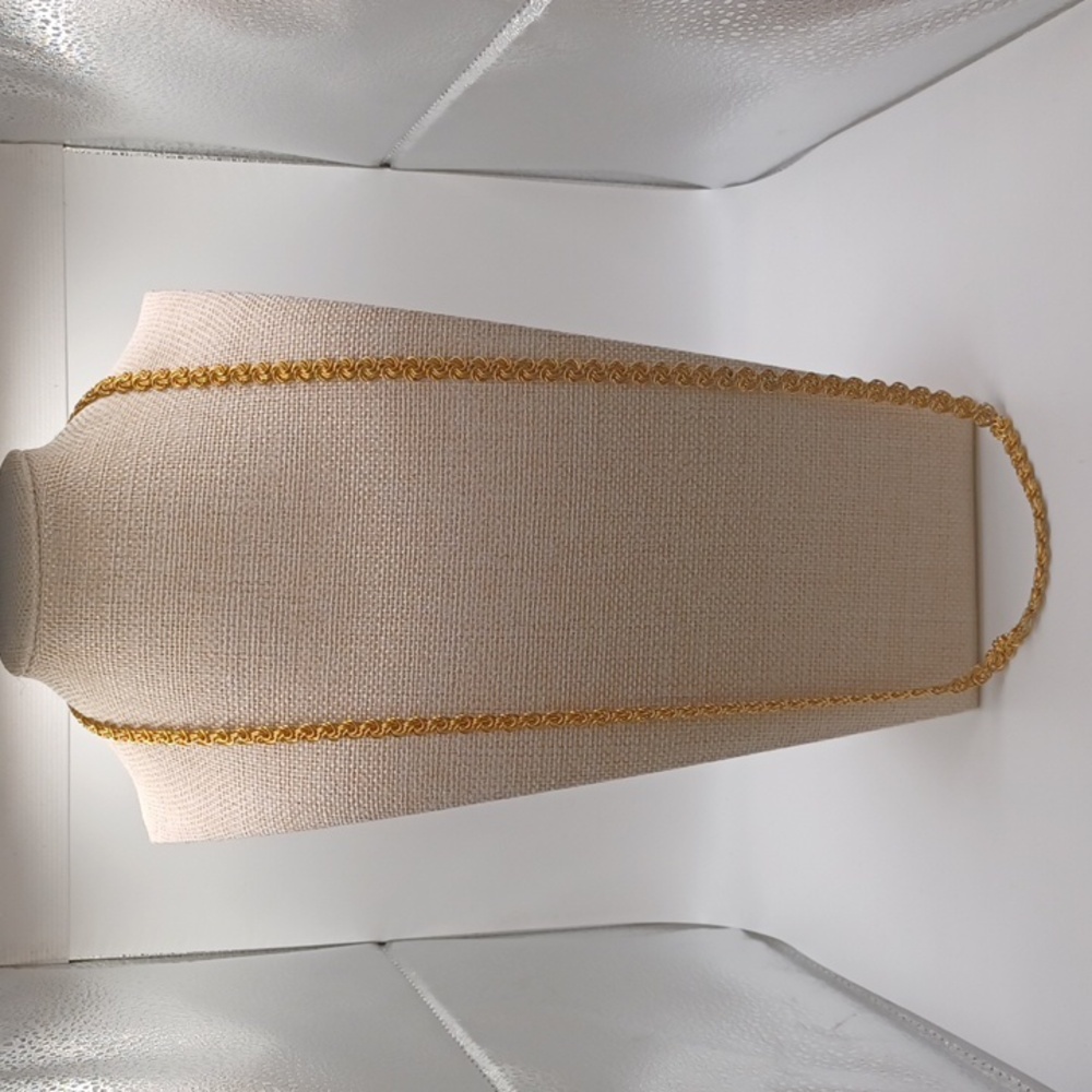 Trifari Gold Tone Byzantine Chain - Gem